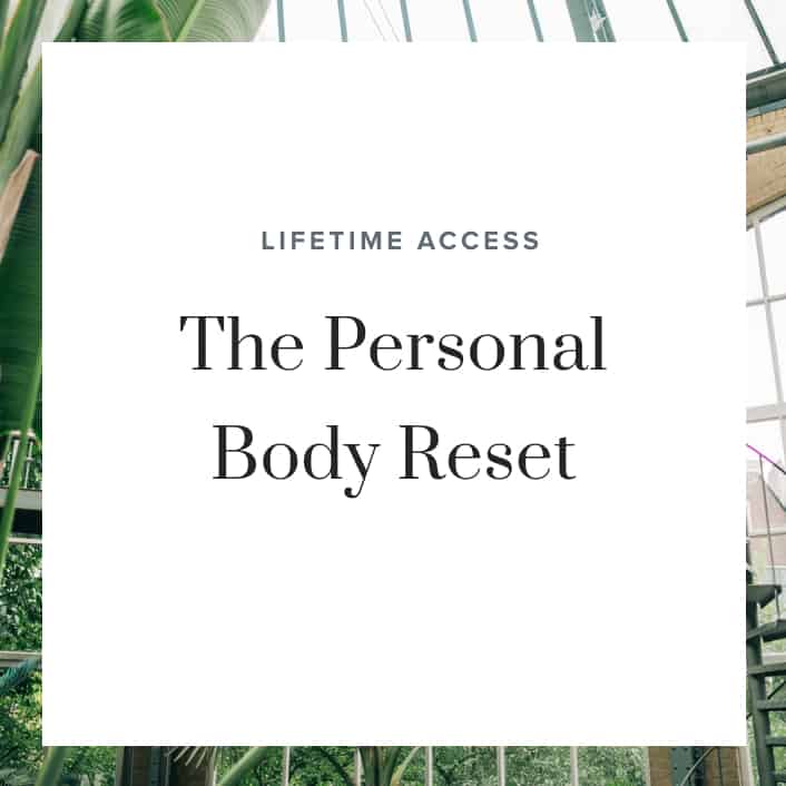 The Personal Body Reset ($ 759,--) | healthcoachFX